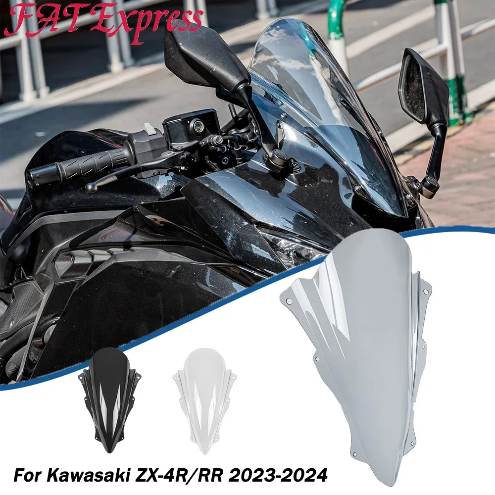 Motorcycle-Double-Bubble-Windshield-Windscreen-Wind-Deflector-For ...