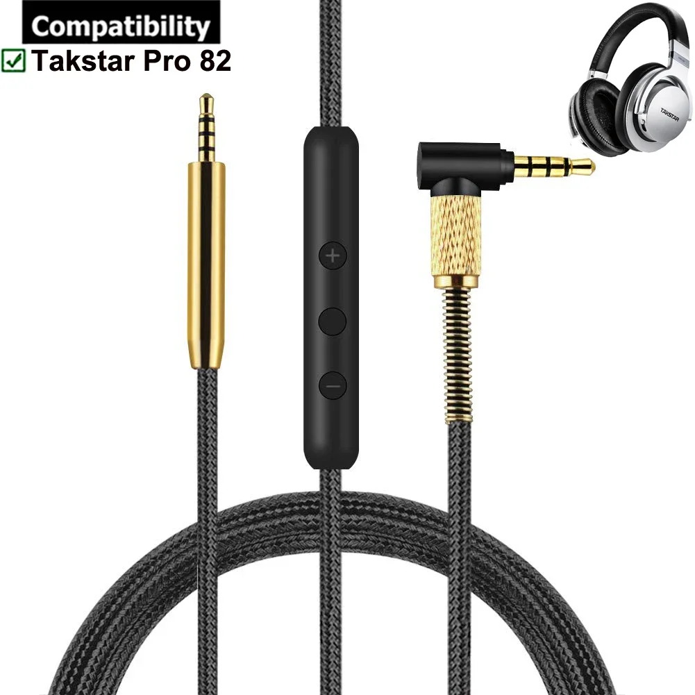 OFC Nylon Braided Replacement Stereo Audio Cable Extension Music Cord ...