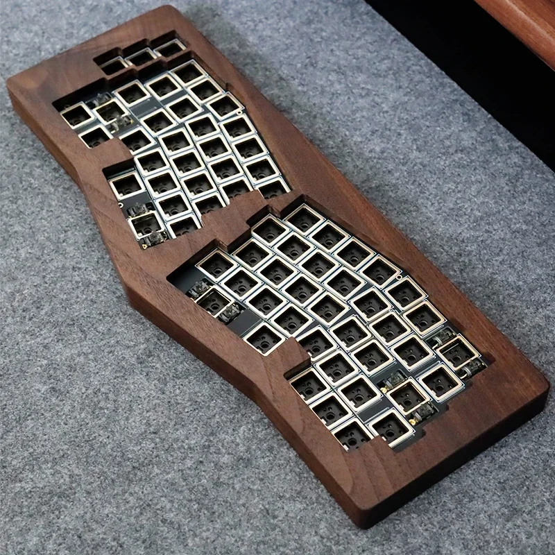 ECHOME-Walnut-Alice-Mechanical-Keyboard-Kit-Wood-Case-RGB-Backlight ...