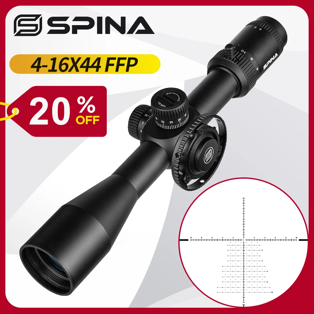 Spina Optics 4-16x44 Ffp Tactical Caça Rifle Scope Visão Óptica ...