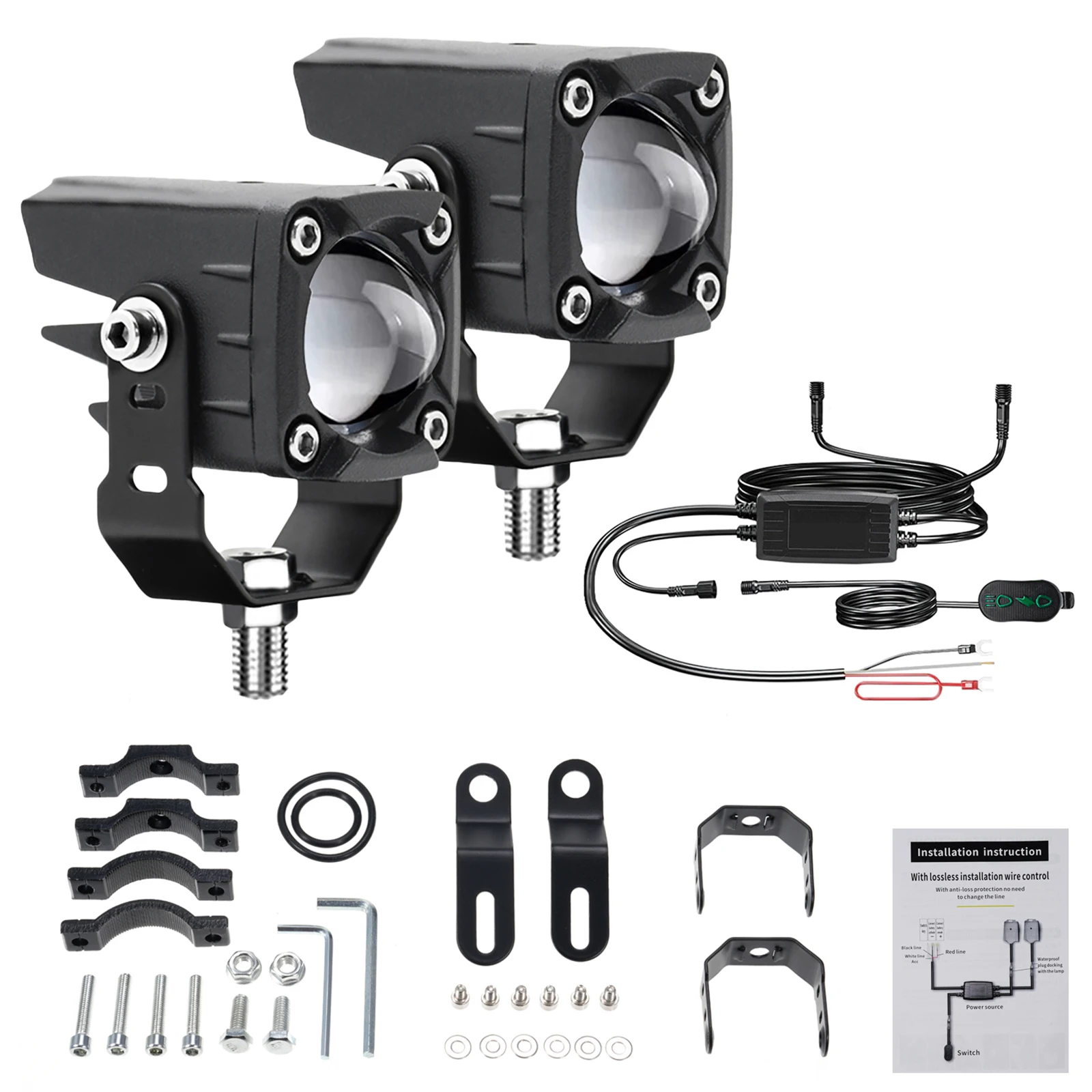 Motorcycle-LED-Driving-Fog-Lights-120W-18000LM-6-Lighting-Modes-LED ...