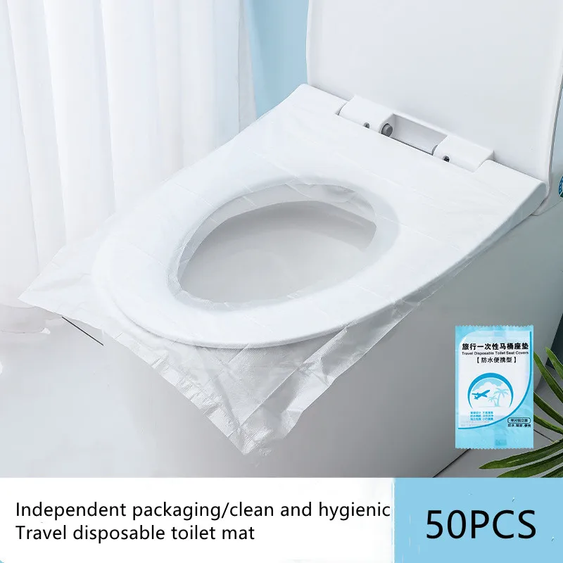5/50PCS Disposable Toilet cover Portable waterproof toilet mat Safe ...