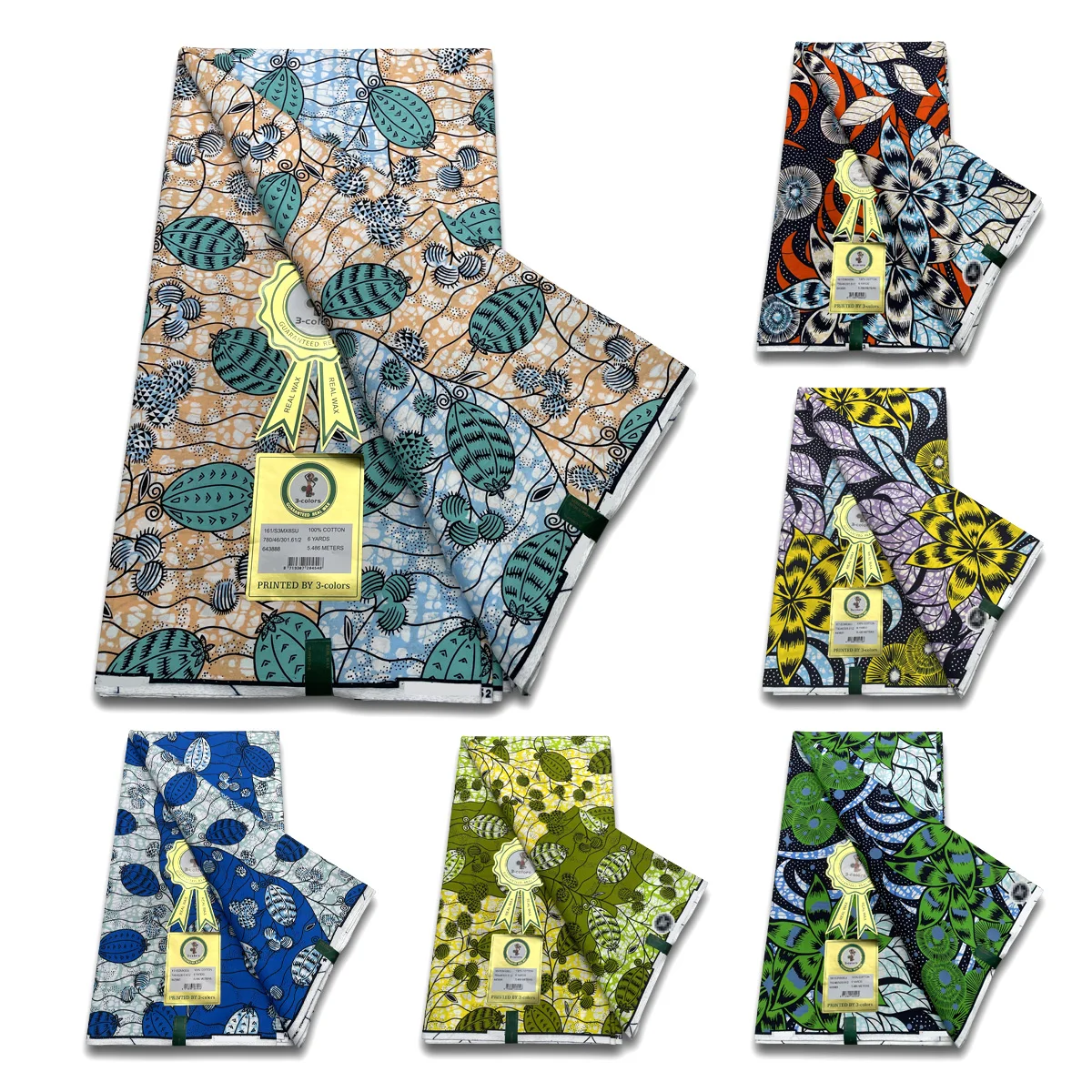 100%Cotton Soft Batik High Quality Ankara Wax Fabric Ghana Style ...