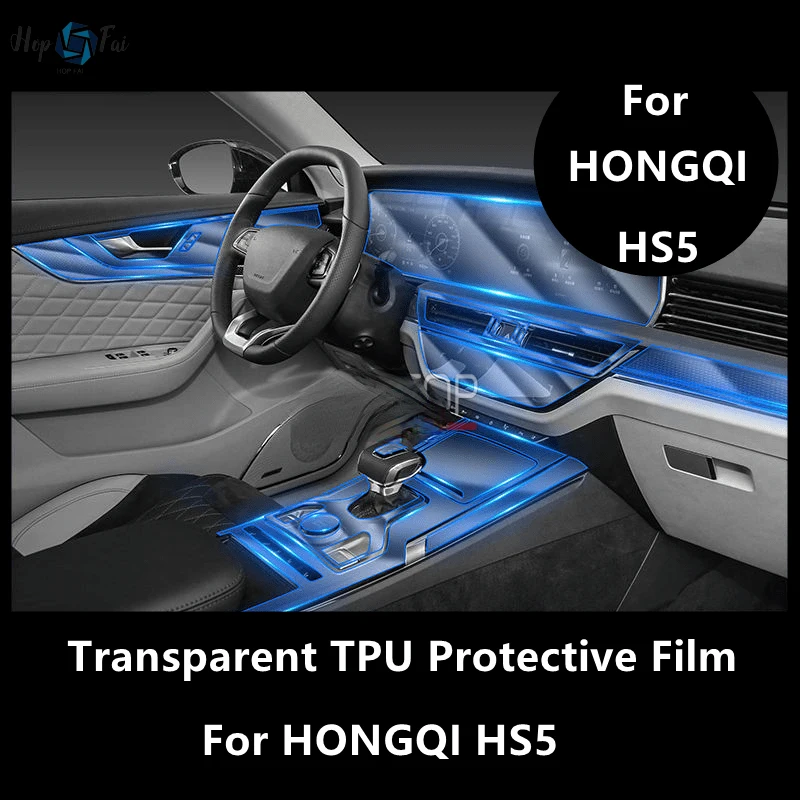 For HONGQI HS5 19 22 Car Interior Center Console Transparent TPU Protective Film Anti scratch ...
