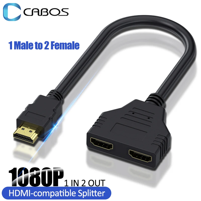 1080P-1-In-2-Out-HDMI-compatible-Splitter-Cable-1-Male-to-2-Female-HDMI ...