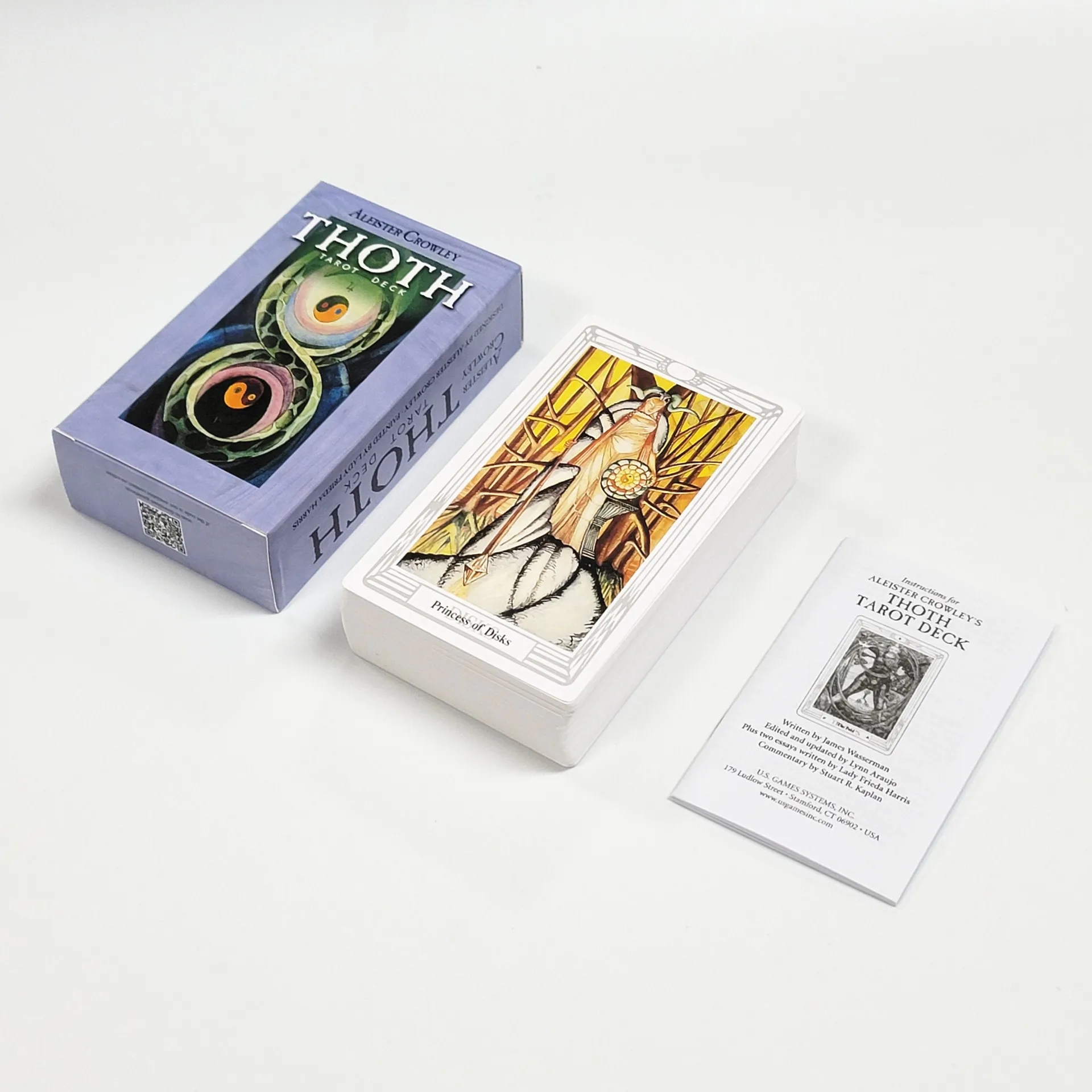 12x7cm Standard size 78Pcs Alester crowley thoth Tarot deck Cards Board ...