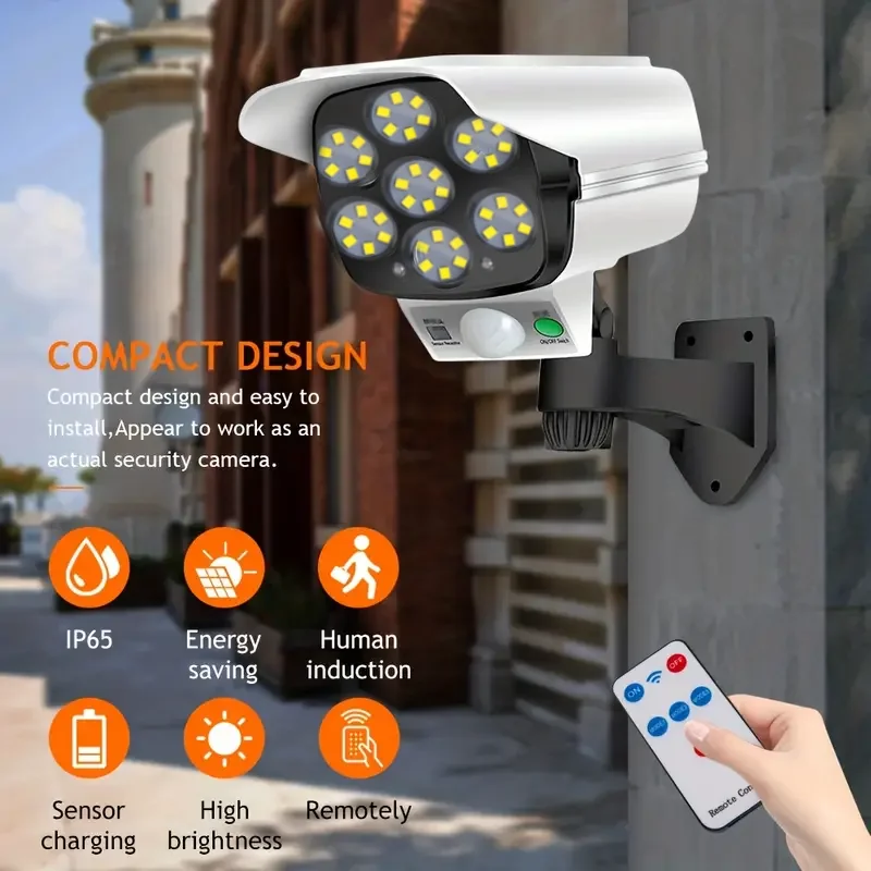 77-led-security-dummy-camera-solar-light-motion-sensor-wireless-outdoor ...