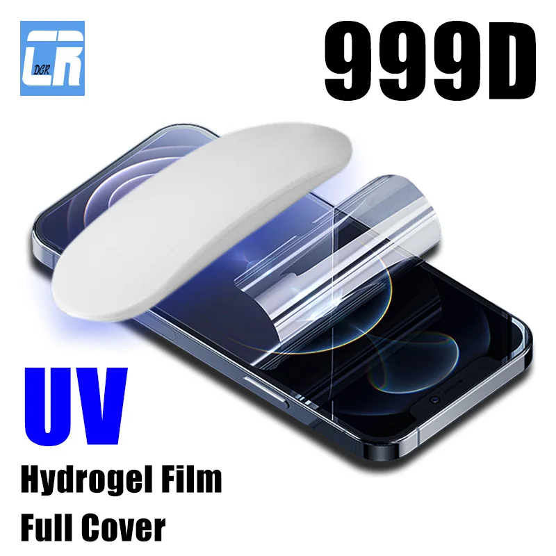 999D UV Hydrogel Film Screen Protector For iPhone 15 14 13 12 11 Pro XS ...