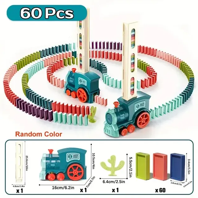 Dominoes Train Fun Automatic Placement Stand-Up Electric Train ...