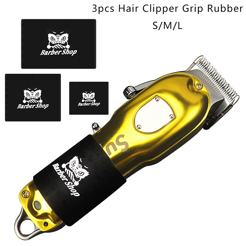 3pcs Trimmer Grip Anti slip Barber Hair Clipper Grip Rubber Anti Slide Design Barber Bicycle ...