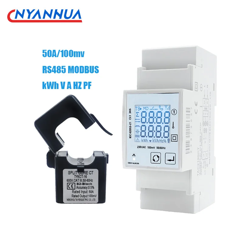 Single-Phase-Electricity-Monitor-Power-Meter-For-Din-Rail-Consumption ...