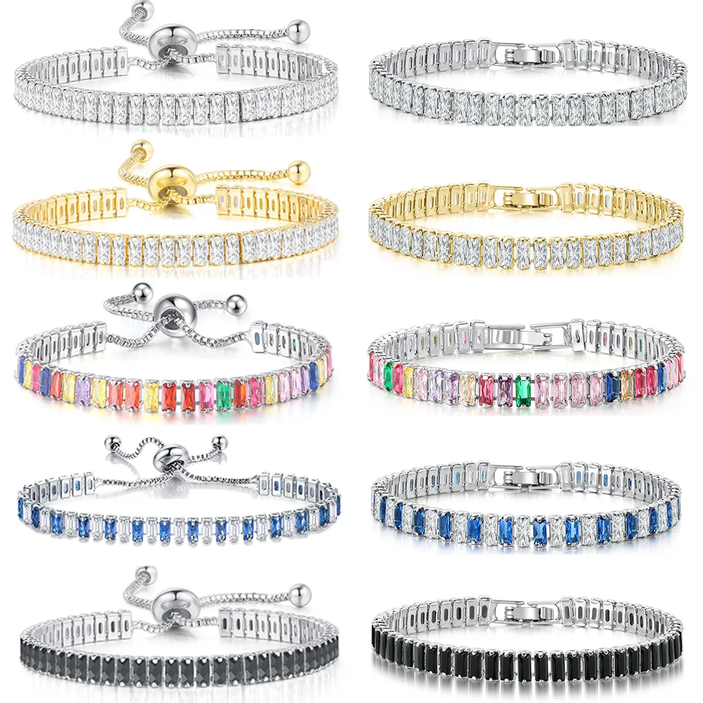 Adjustable-Crystal-Tennis-Bracelets-for-Women-Men-Colorful-Zircon ...