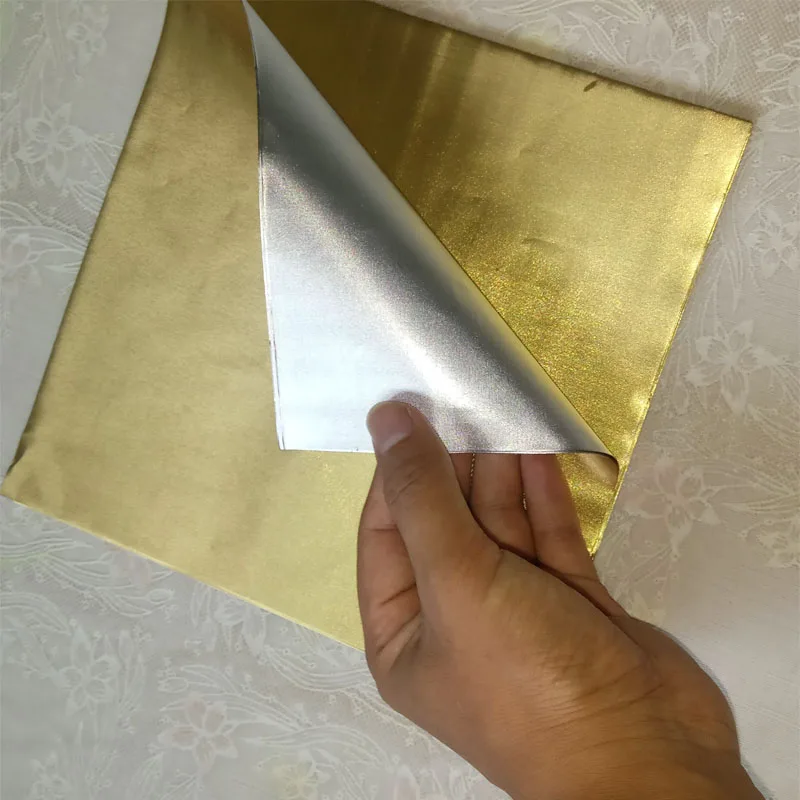 100-Sheets-20-20cm-Gold-Aluminium-Foil-Wrapper-Paper-Wedding-Chocolate ...