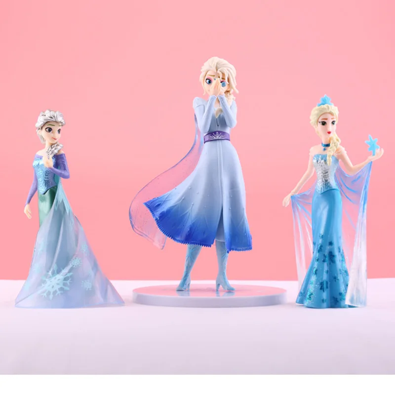 14-19cm Disney Princess 2 Action Toy Figures Girl Cartoon Gift Toys ...