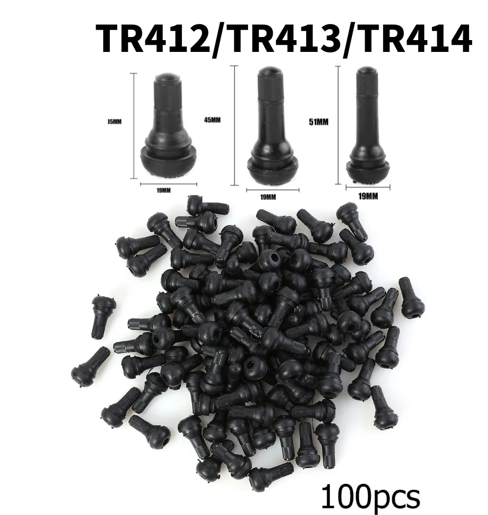 100pcs-TR-412-413-414-Snap-In-Shorty-Black-Rubber-Valve-Stems-TR413 ...