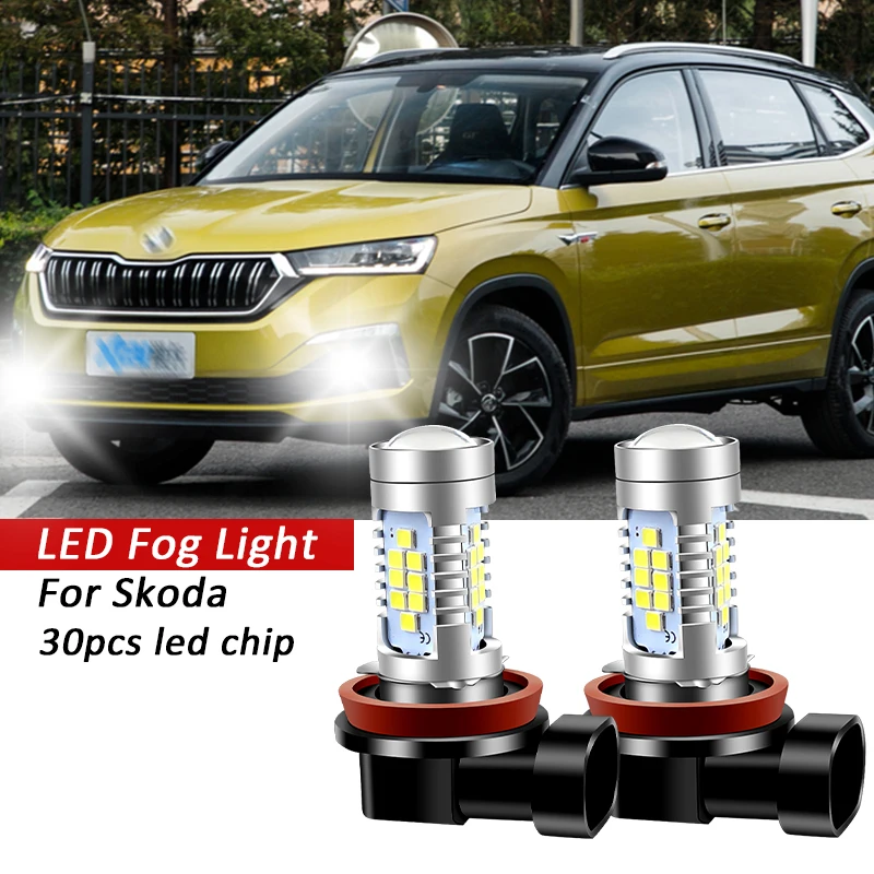 2pcs-Premium-Canbus-White-Car-LED-lamp-H11-H8-front-fog-light-bulb-for ...
