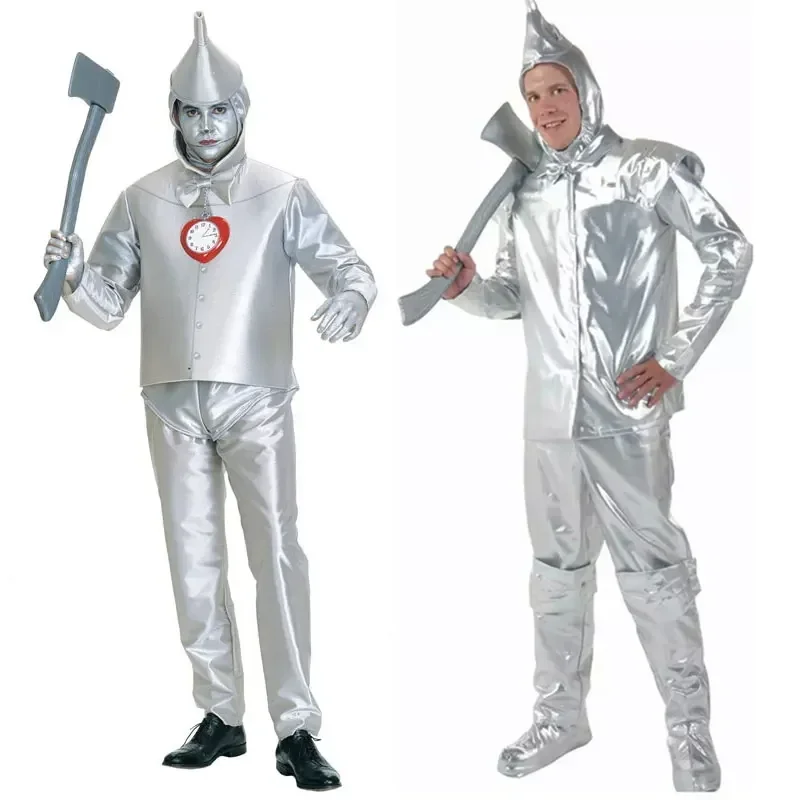 2024 Adult Mens Wizard of Oz Tin Man Cosplay Costumes Halloween ...