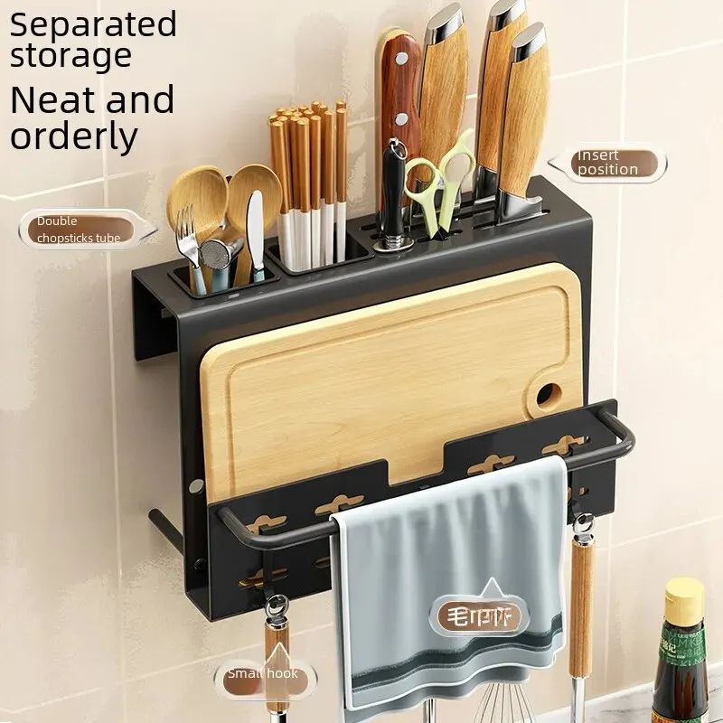 Multi-functional-Wall-mounted-Kitchen-Knife-Rack-Storage-Organizer ...
