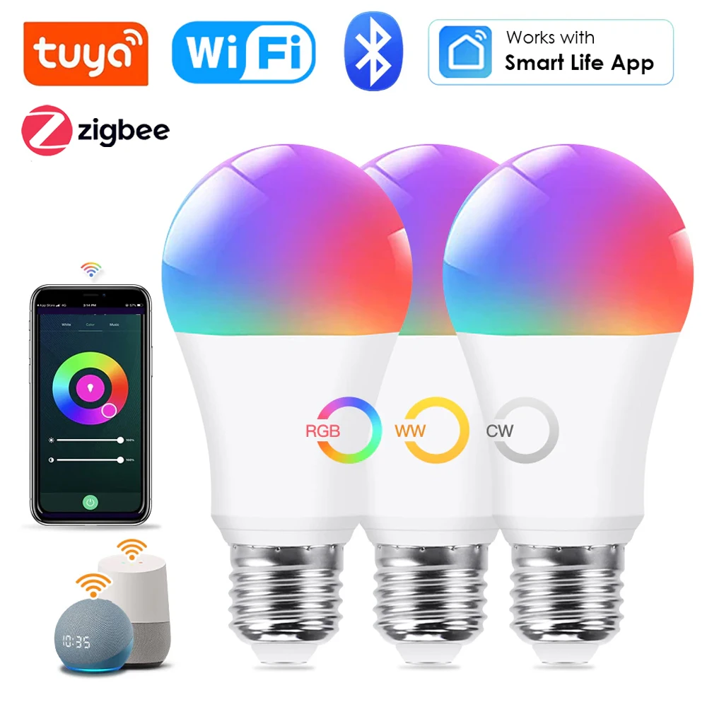 Tuya-Zigbee-Bluetooth-Wifi-Smart-Led-Light-Bulb-E27-RGB-Bulbs-Smart ...