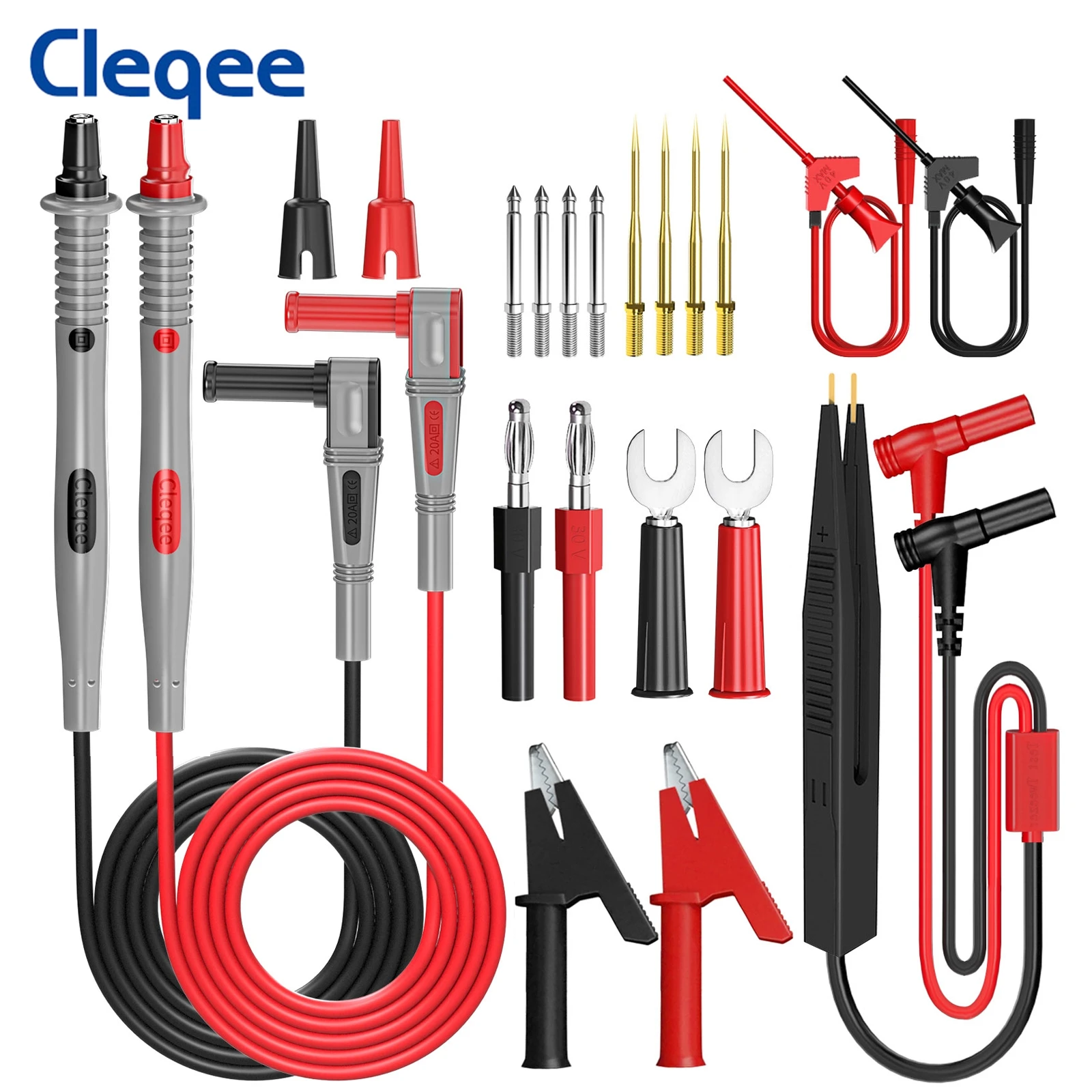 Cleqee-P1503E-21-Uds-Kit-de-cables-de-prueba-para-mult-metro-con-pinzas ...