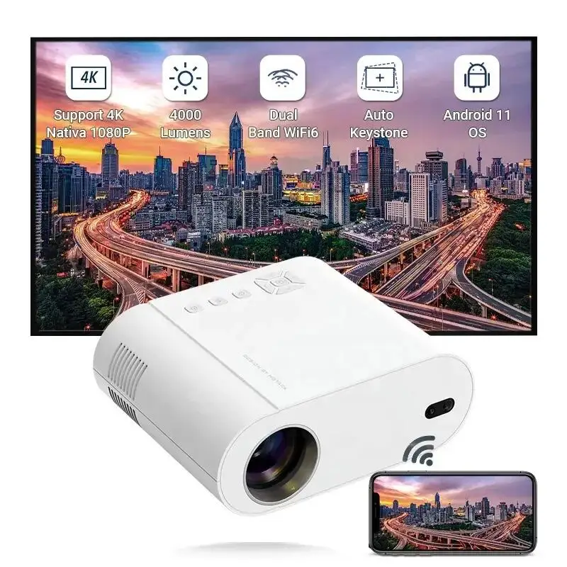 Mini-projector-Android-11-0-Support-4k-projector-1080P-12000-Lumens ...