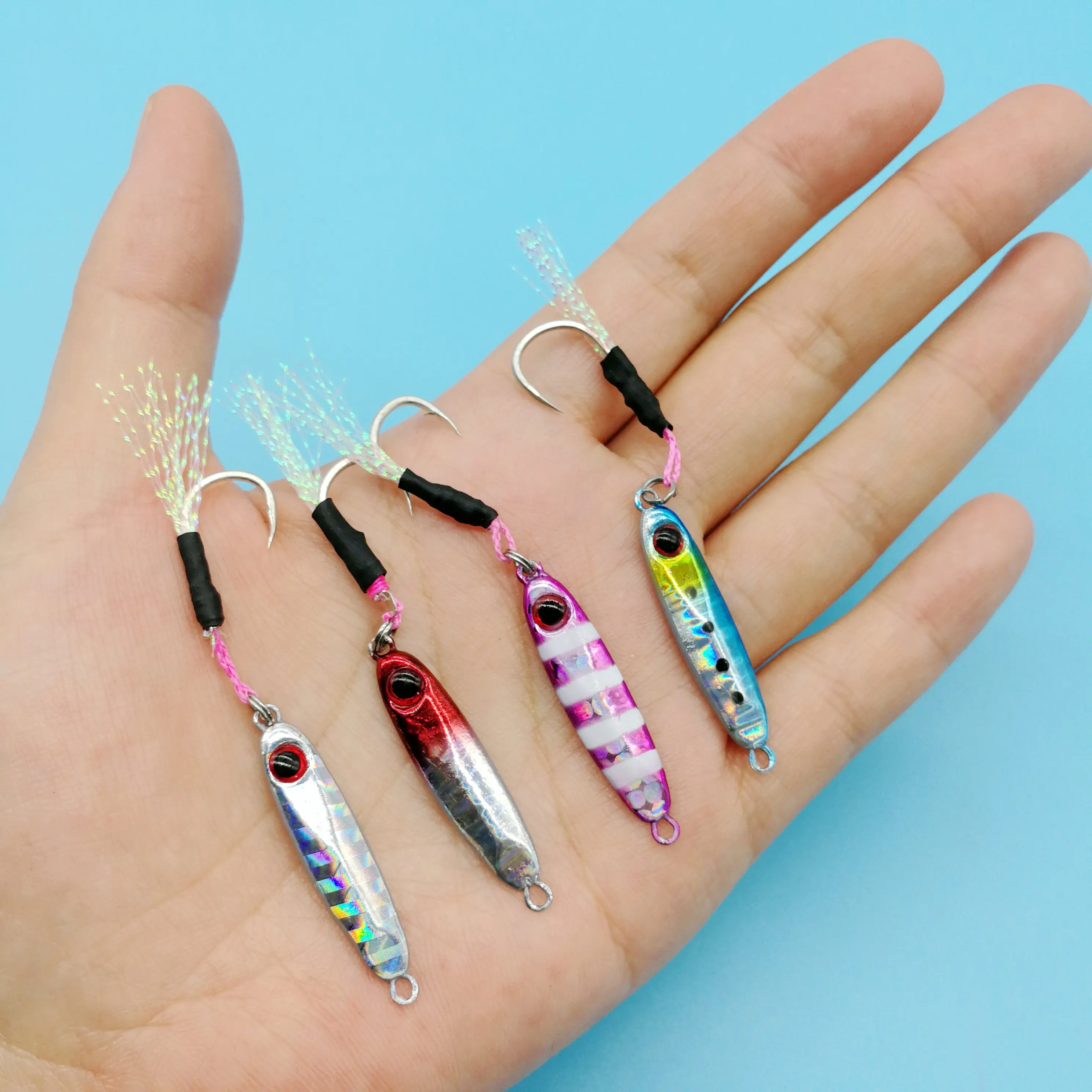 HOOFISH-4PCS-Micro-Jig-Fishing-Lure-5-5g-30mm-Metal-Spoon-Jigging ...