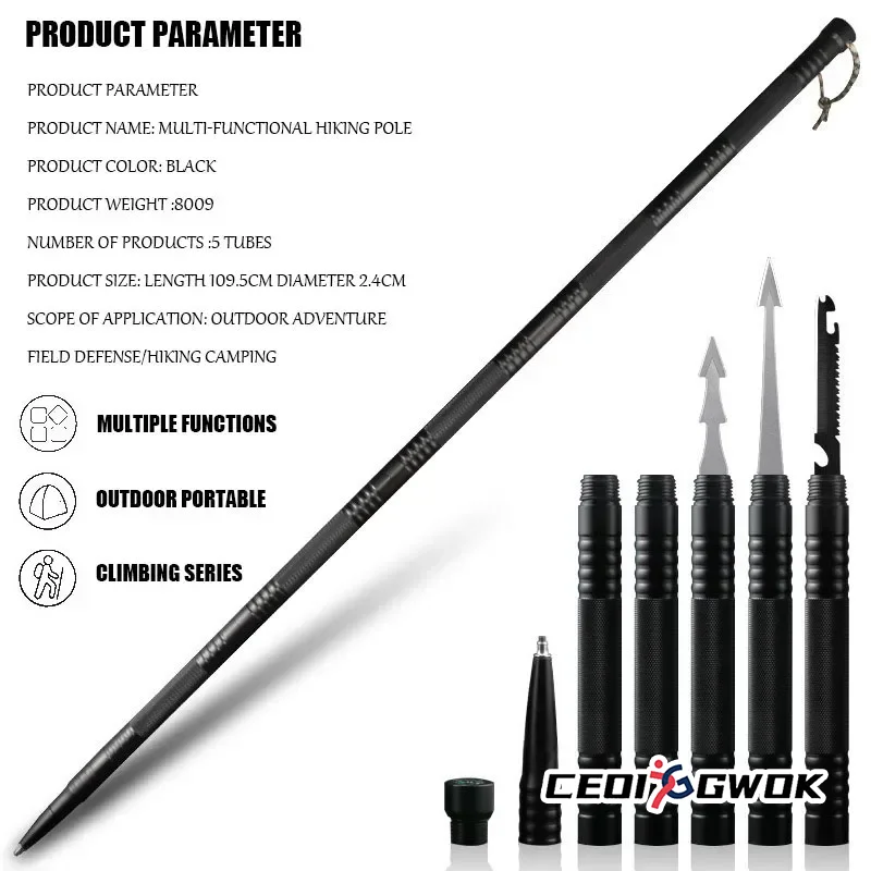 CEOI GWOK Walking Stick Heavy Duty Trekking Poles Made Aluminum Alloy ...