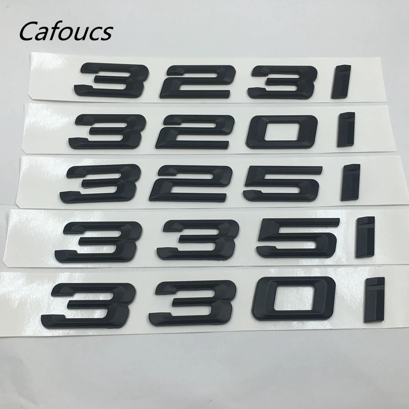 Matt-Black-320i-323i-325i-330i-335i-Rear-Boot-Trunk-Emblem-lettering ...
