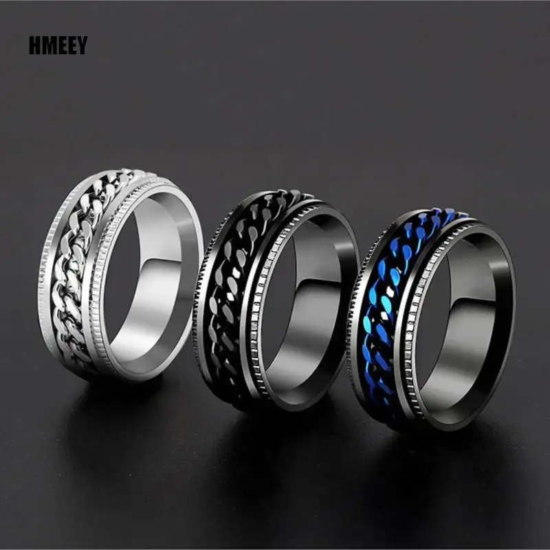 New-Cool-Stainless-Steel-Rotatable-Couple-Ring-High-Quality-Spinner ...