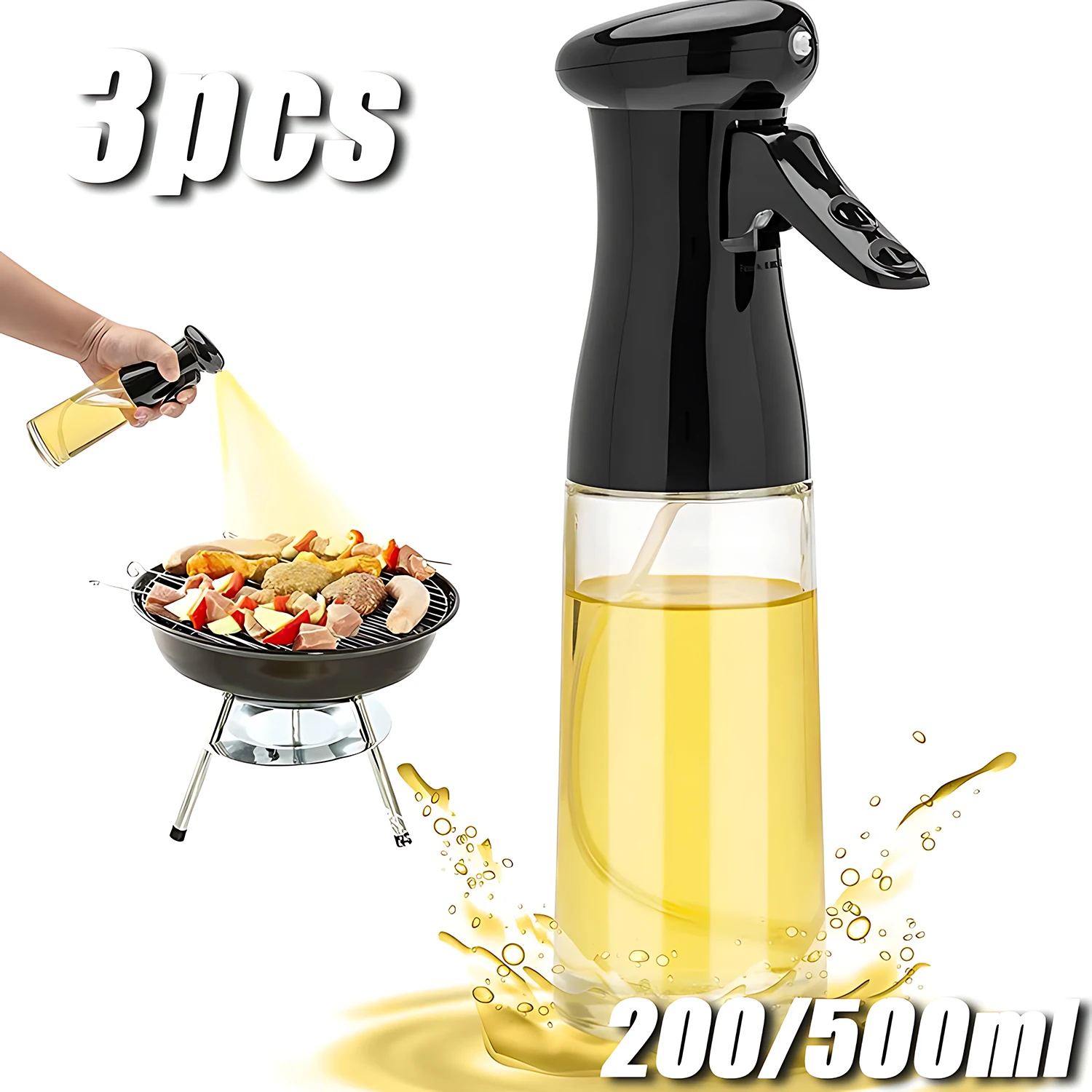 3-Pack-200-500ml-Oil-Sprayer-Bottle-Home-Kitchen-Cooking-Oil-Dispenser ...