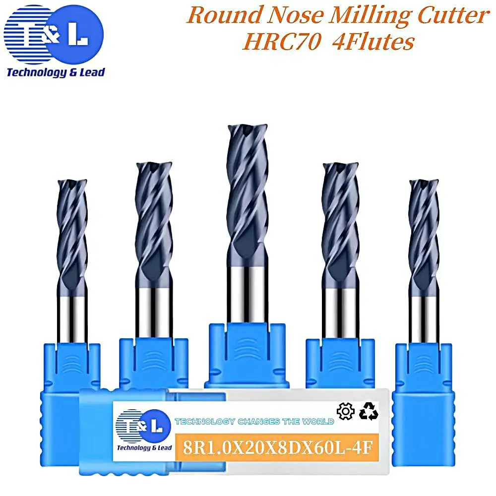 T-L-HRC70-4-Flute-Tungsten-Steel-Hard-Alloy-Nano-Coating-Round-Nose ...