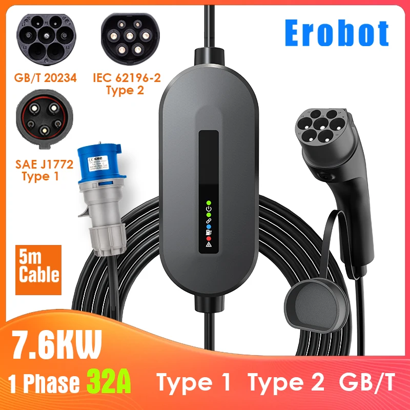 Fast-Level-2-Portable-Best-EV-Charger-Electric-Car-Charger-7Kw-J1772 ...