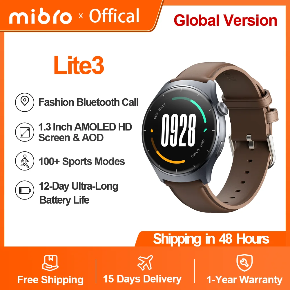 Mibro-Watch-Lite3-1-3Inch-AMOLED-HD-Screen-AOD-Bluetooth-Calling-Health ...