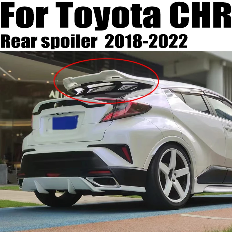 For-Toyota-CHR-Car-Rear-Lip-Spoiler-Trim-Black-Carbon-Tail-Trunk-Wing ...