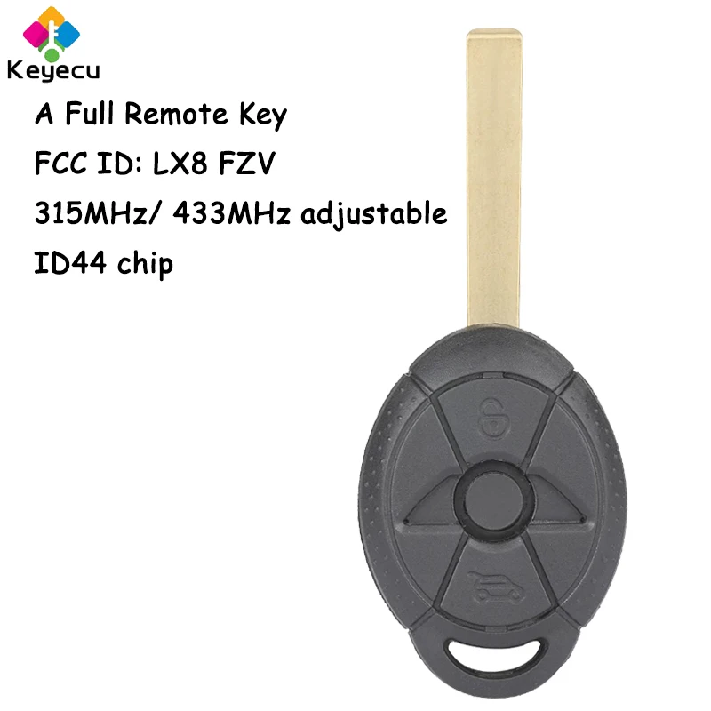 Keyecu Ews Replacement Remote Head Car Key With 3 Buttons 315mhz 433mhz ...