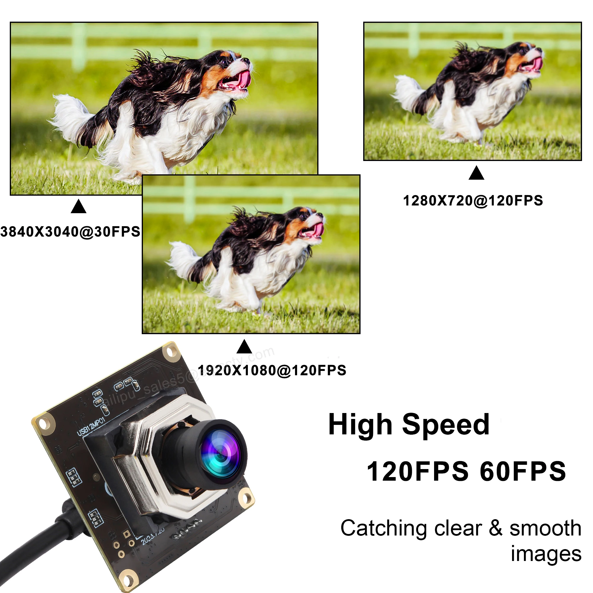ELP 12MP Autofocus USB Camera Module High Speed 120FPS 1080P 30FPS ...