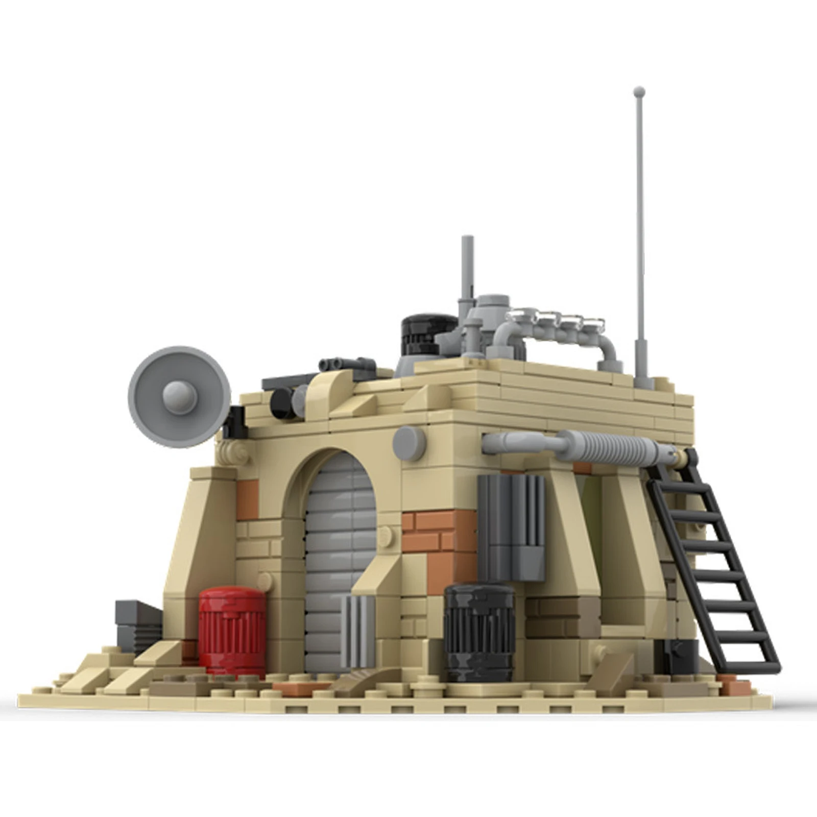 Desert planet building block model, the hometown planet scene of the ...