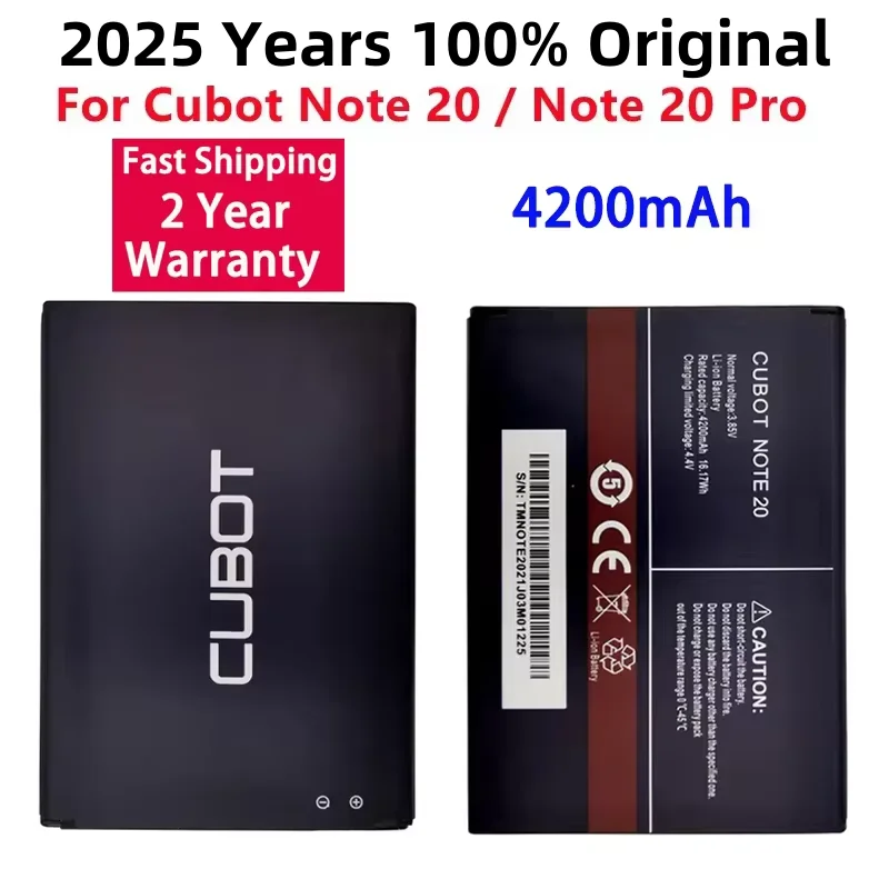 2025 Years New Original Battery For Cubot Note 20 / Note 20 Pro 4200mAh ...