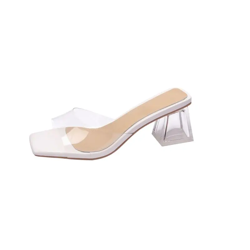 Transparent High Heel Slippers Women Sandals Summer Shoes Women's ...