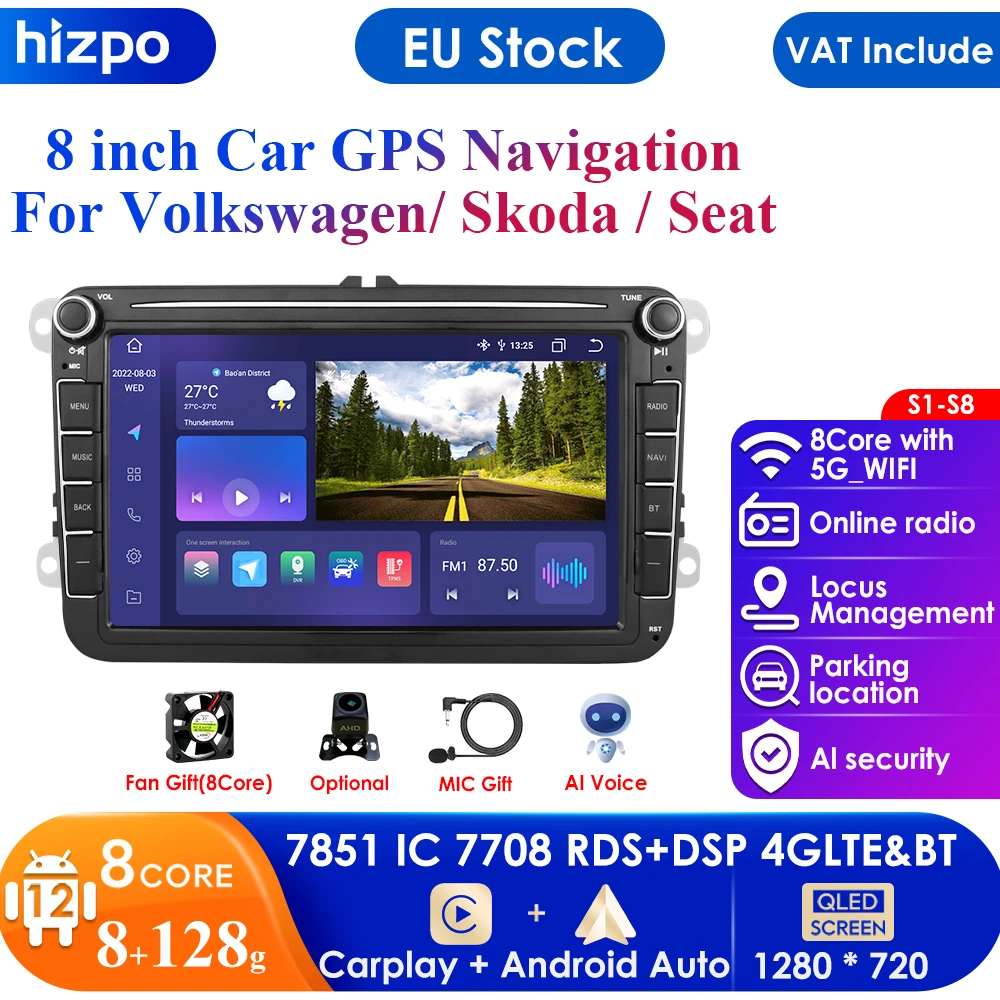 2g+32g Android Auto Radio For Volkswagen Vw Passat B6 B7 Cc Tiguan ...