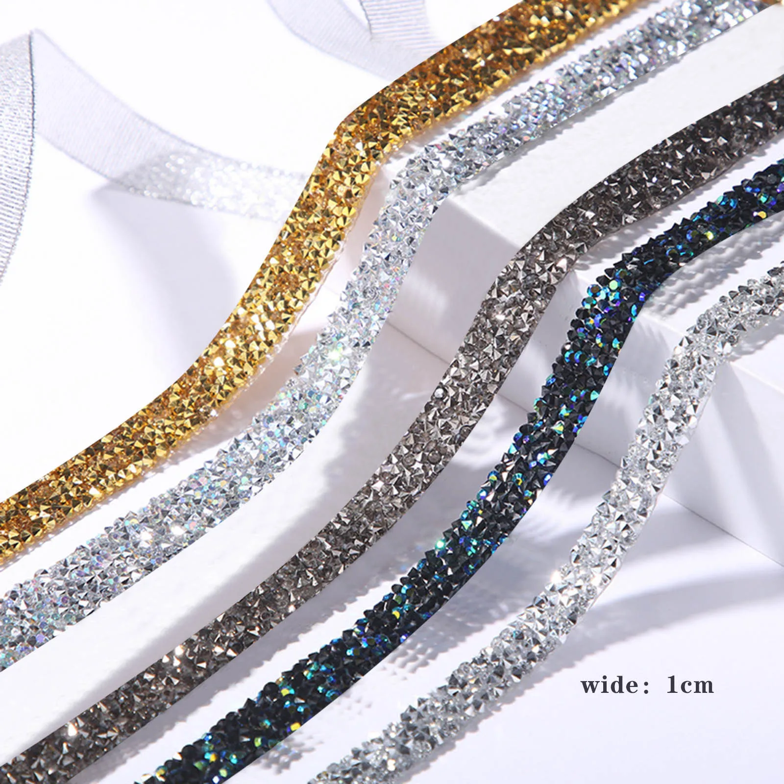 Self-Adhesive-Crystal-Rhinestone-Sticker-Arts-Crafts-Diamond-Ribbon-DIY ...
