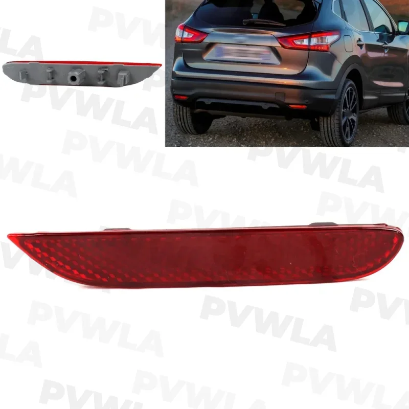 Para Nissan Qashqai 2014 2015 2016 2017 Reflector de parachoques ...