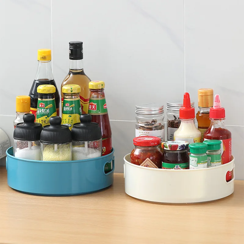360-Rotating-Tray-Turntable-Kitchen-Storage-Containers-Spice-Snack ...