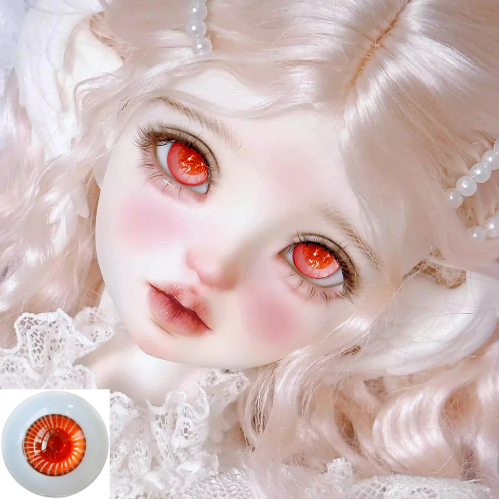 [wamami] 6-24mm Full Size Glistening Solar Inspired Red Handmade Glass ...