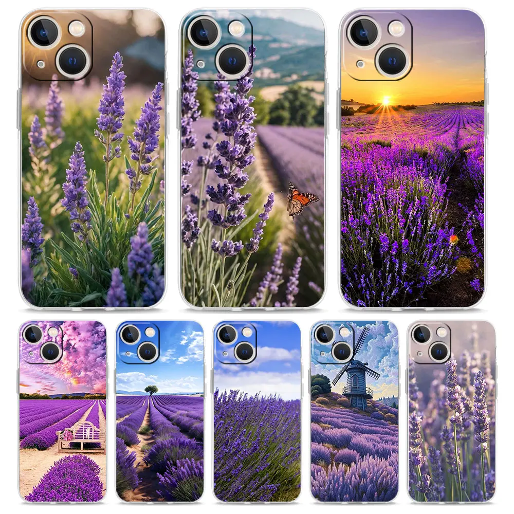 Simple lavender Purple flowers Phone Case For iPhone 11 Cases iPhone 15 ...