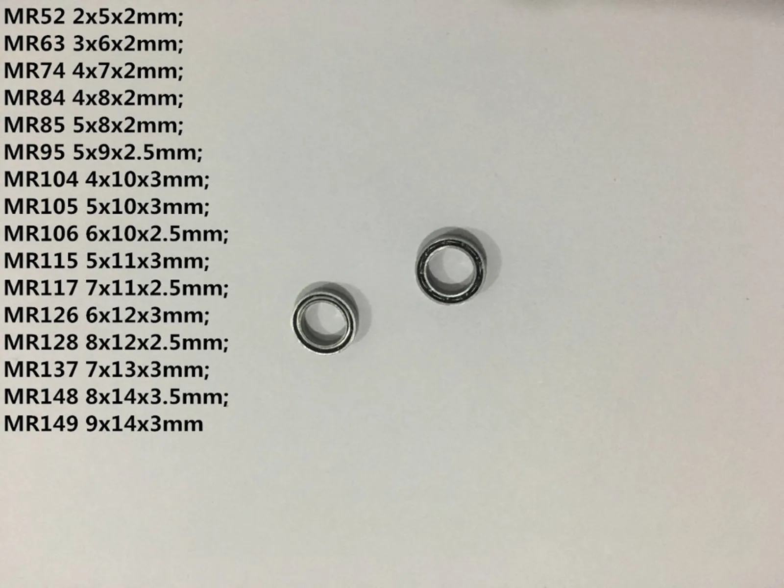 5pcs Mr Series Mr52 Mr63 Mr84 Mr105 To Mr149 Miniature Model Bearing ...