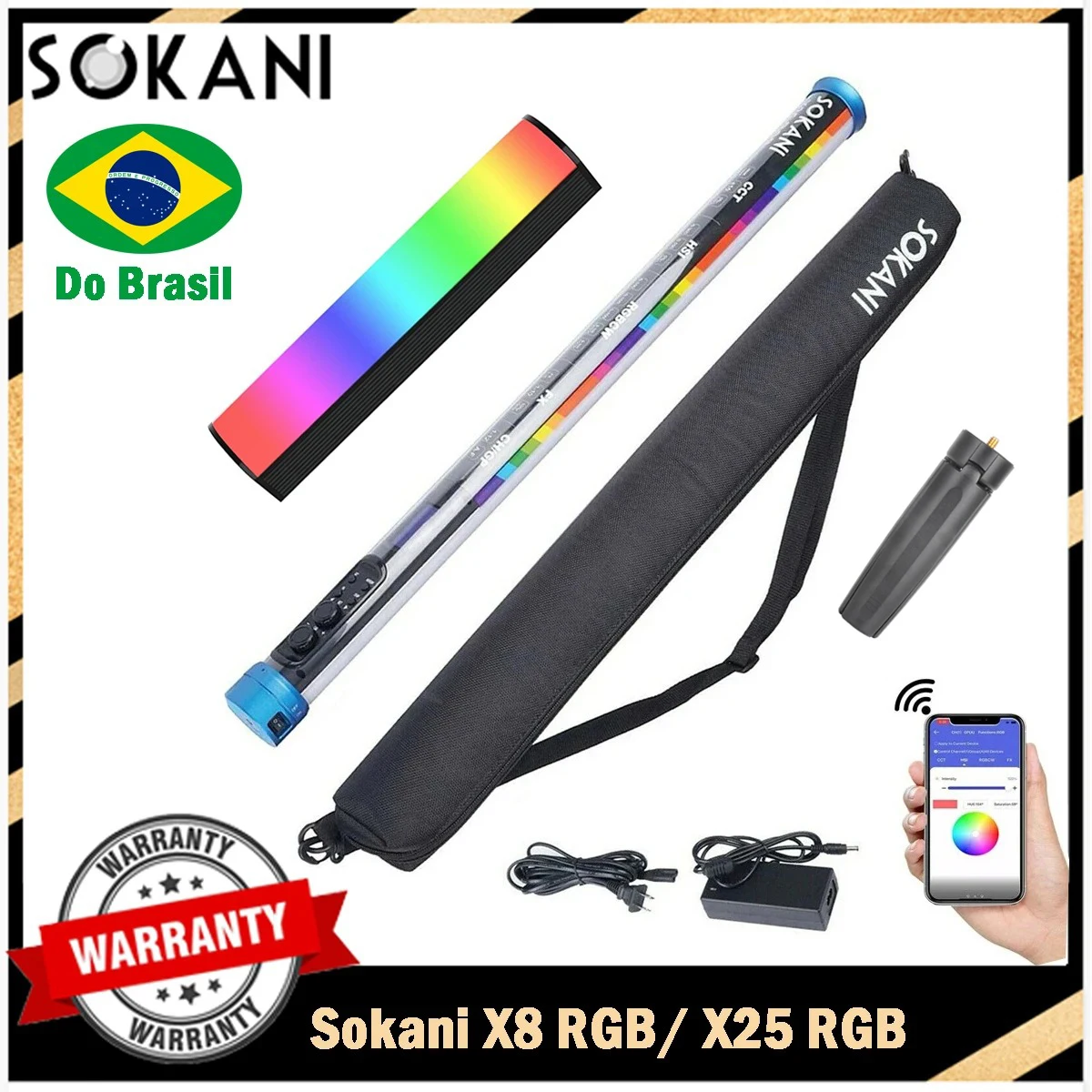 DO-BRASIL-SOKANI-X8-X25-RGB-Light-Tube-Stick-LED-Photography-Light ...