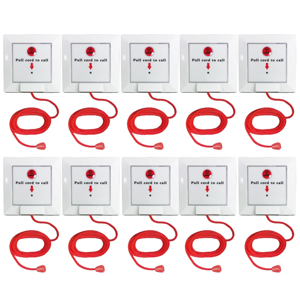 10PCS-Nurse-Patient-Pull-Cord-SOS-Call-Button-Bell-System-For-Wireless ...
