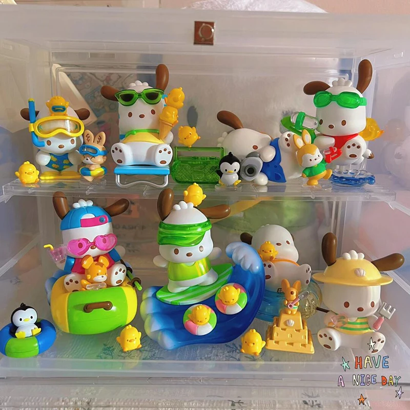 Sanrio-Pochacco-Holiday-Beach-Series-Blind-Box-Surfing-Figura-Anime ...