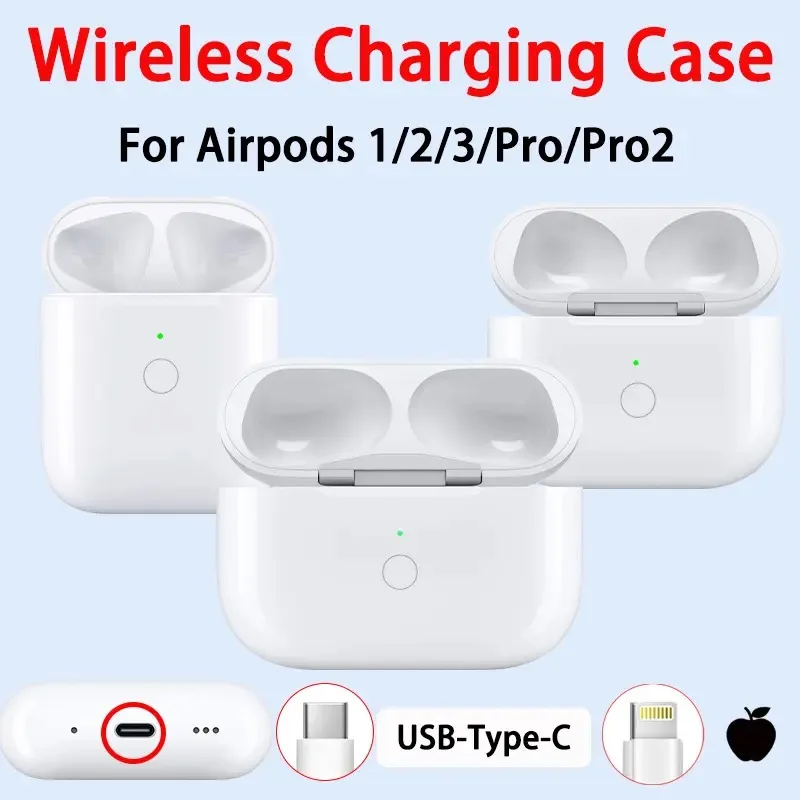 Wireless-Charging-Case-Replacement-for-original-Airpods-Pro-1-2-3 ...